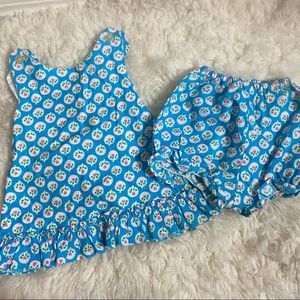 ruth Scharf | Matching Sets | Vintage Ruth Scharf Blue Floral Bloomer ...
